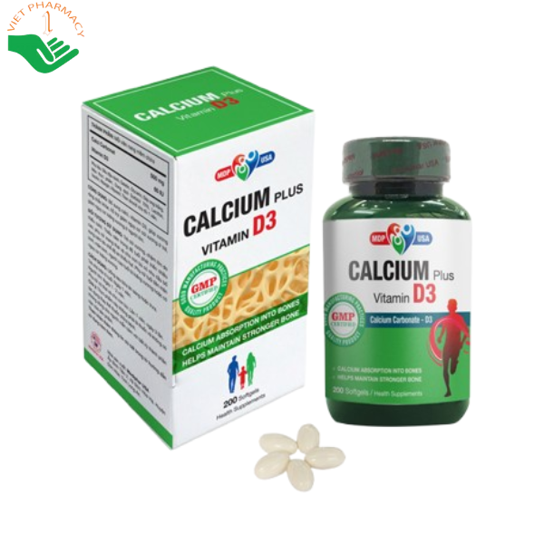 Viên uống Calcium Plus Vitamin D3 - Softgels