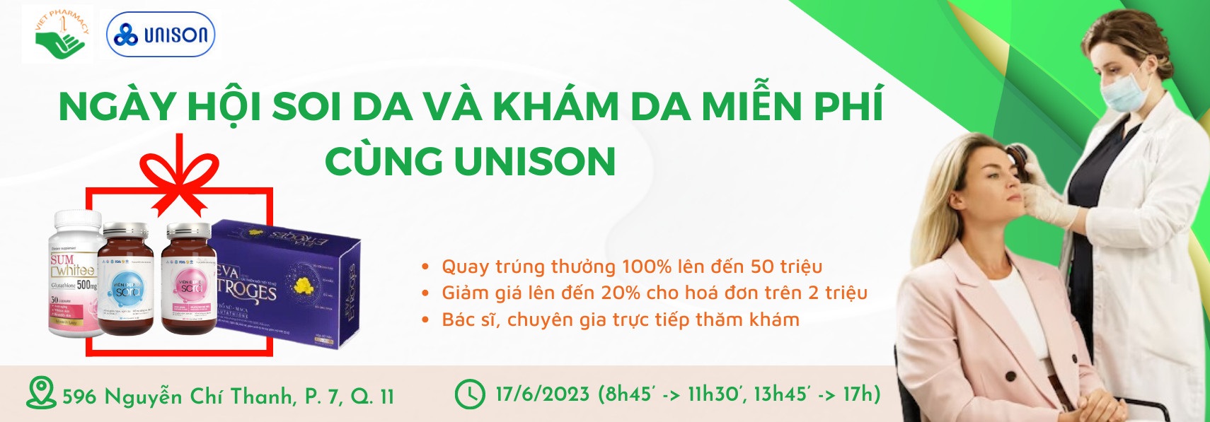 “SOI DA VÀ KHÁM DA MIỄN PHÍ” Nhận Quà Hết Ý lên đến 690.000 đồng cùng ...