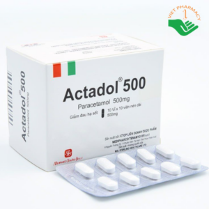 Thuốc hạ sốt, giảm đau Actadol 500 (hộp 10 vỉ x 10 viên)