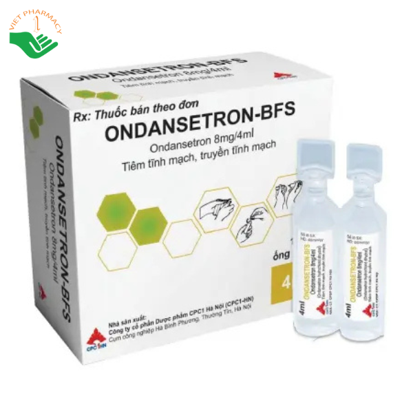 Thuốc tiêm Ondansetron 8mg/4ml BFS trị nôn và buồn nôn (10 ống x 4ml)