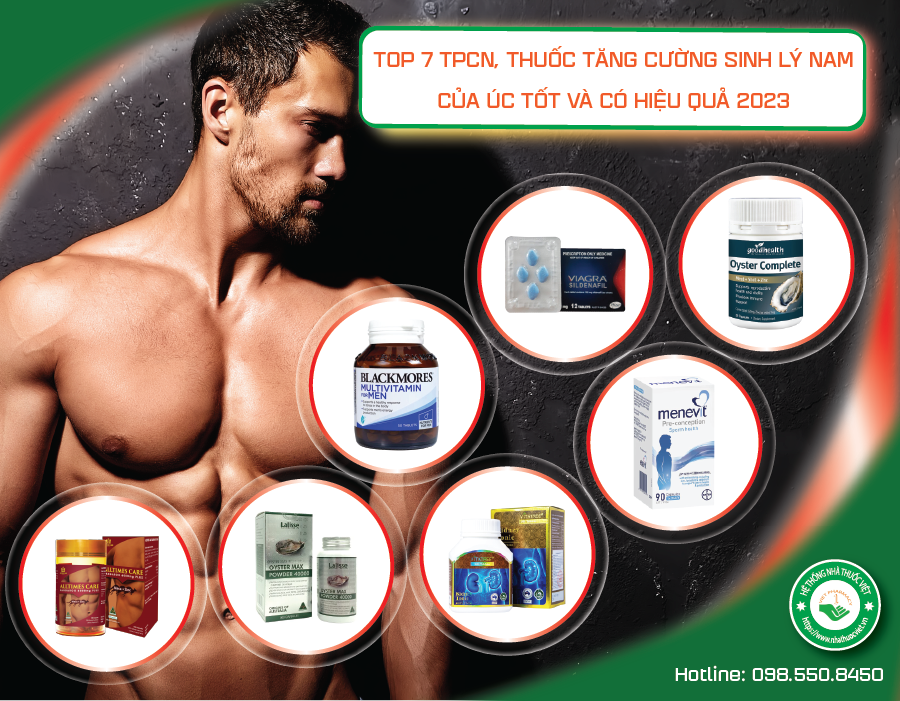 Top 7 TPCN, thuốc tăng cường sinh lý nam của Úc tốt và có hiệu quả