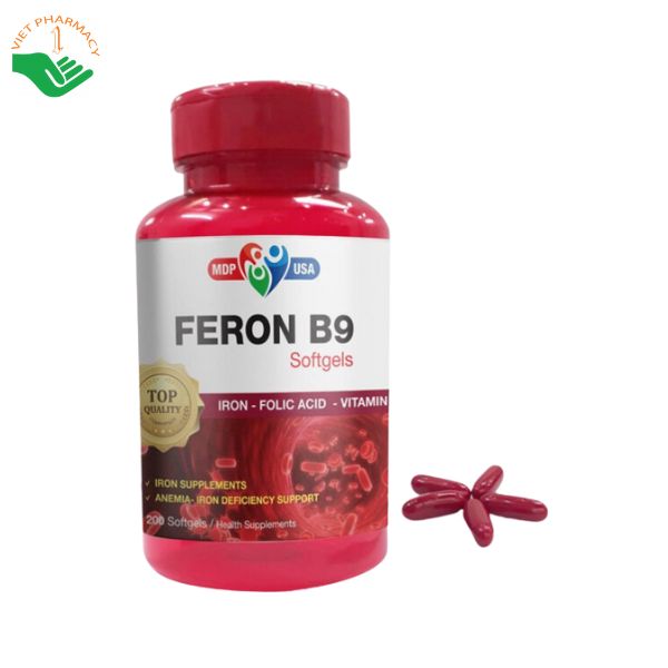 Viên uống bổ sung sắt Feron B9 – Softgels