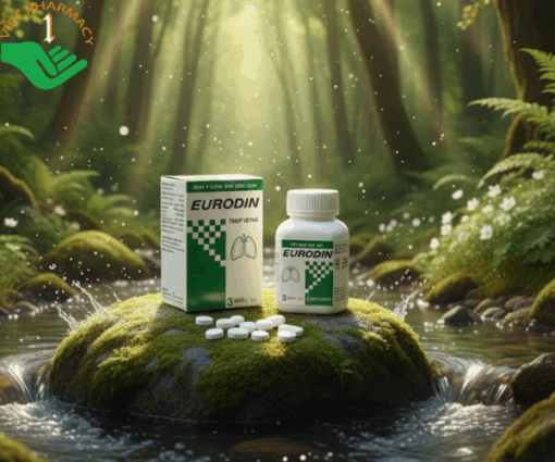 Thuốc Eurodin tiêu đờm, điều trị ho và chống viêm (Hộp 1 chai 200 viên nén)